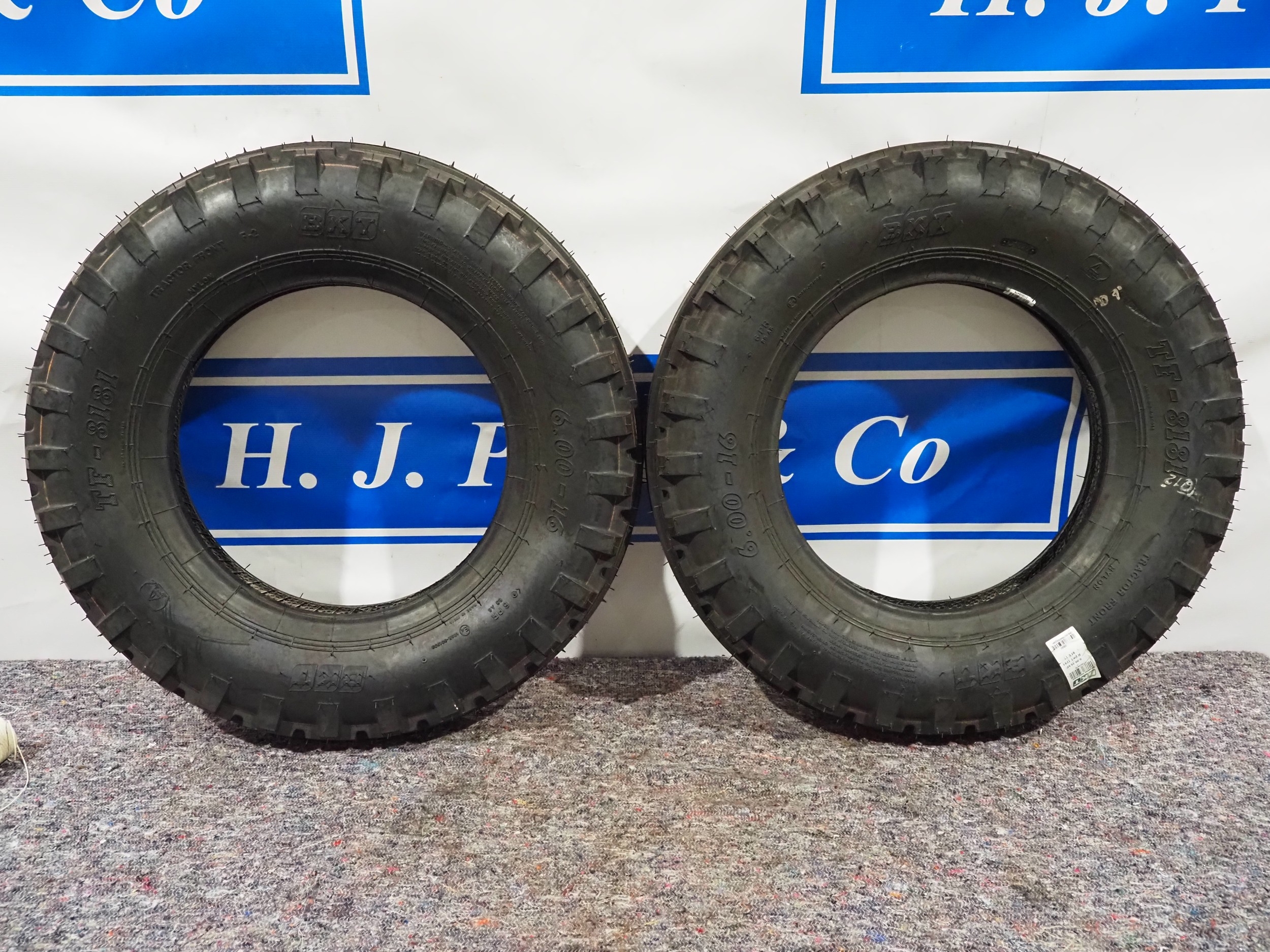 BKT TF-8181 6.00-16 front tyres - 2 NOS