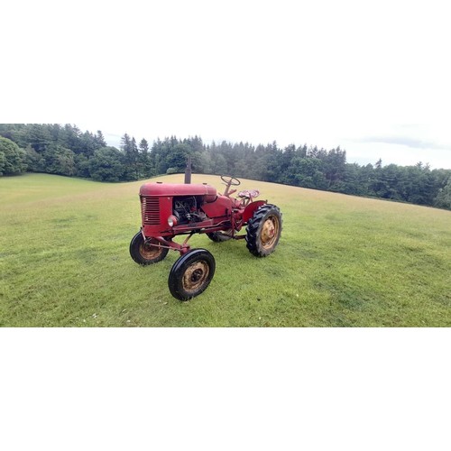 Massey Harris Pony tractor with plough, wheel weights. Runs and drives ...