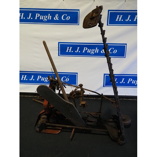 Ferguson finger bar mower. C/w swath board and PTO. Badged