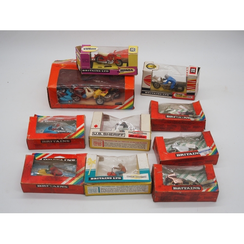 Quantity of Britains boxed model motorbikes