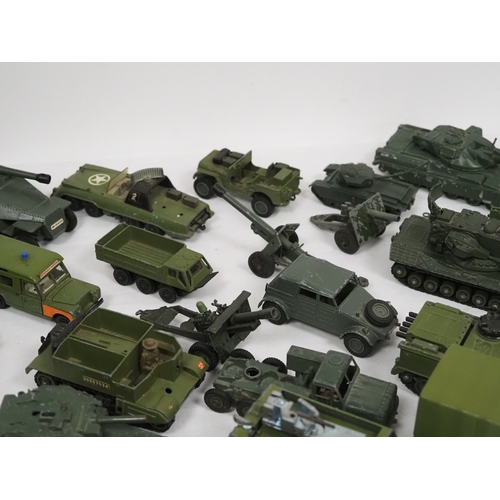 Quantity of assorted mostly Dinky military model vehicles