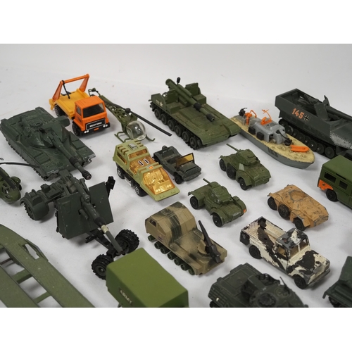Quantity of assorted mostly Dinky military model vehicles