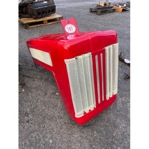 International B414 tractor bonnet. Some areas repaired with new steel ...