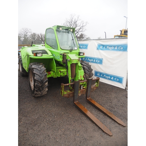 Merlo P34-7 Plus Turbo Farmer telehandler. Showing 7647 hours. Reg ...