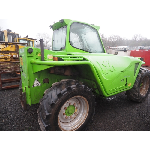 Merlo P34-7 Plus Turbo Farmer telehandler. Showing 7647 hours. Reg ...
