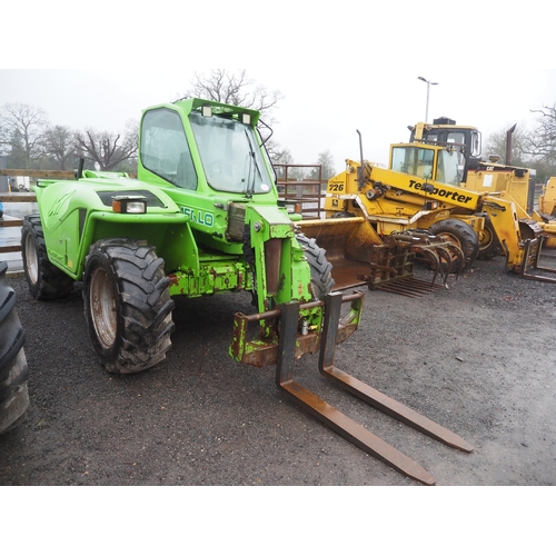 Merlo P34-7 Plus Turbo Farmer telehandler. Showing 7647 hours. Reg ...