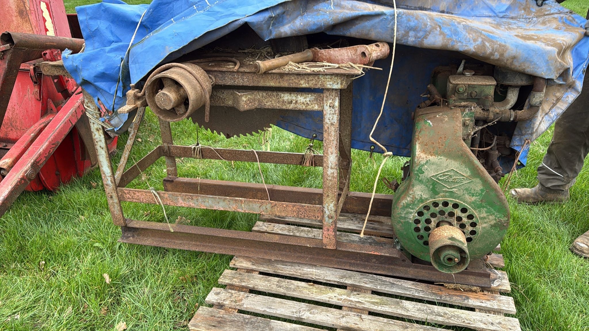 Sawbench with Lister D engine