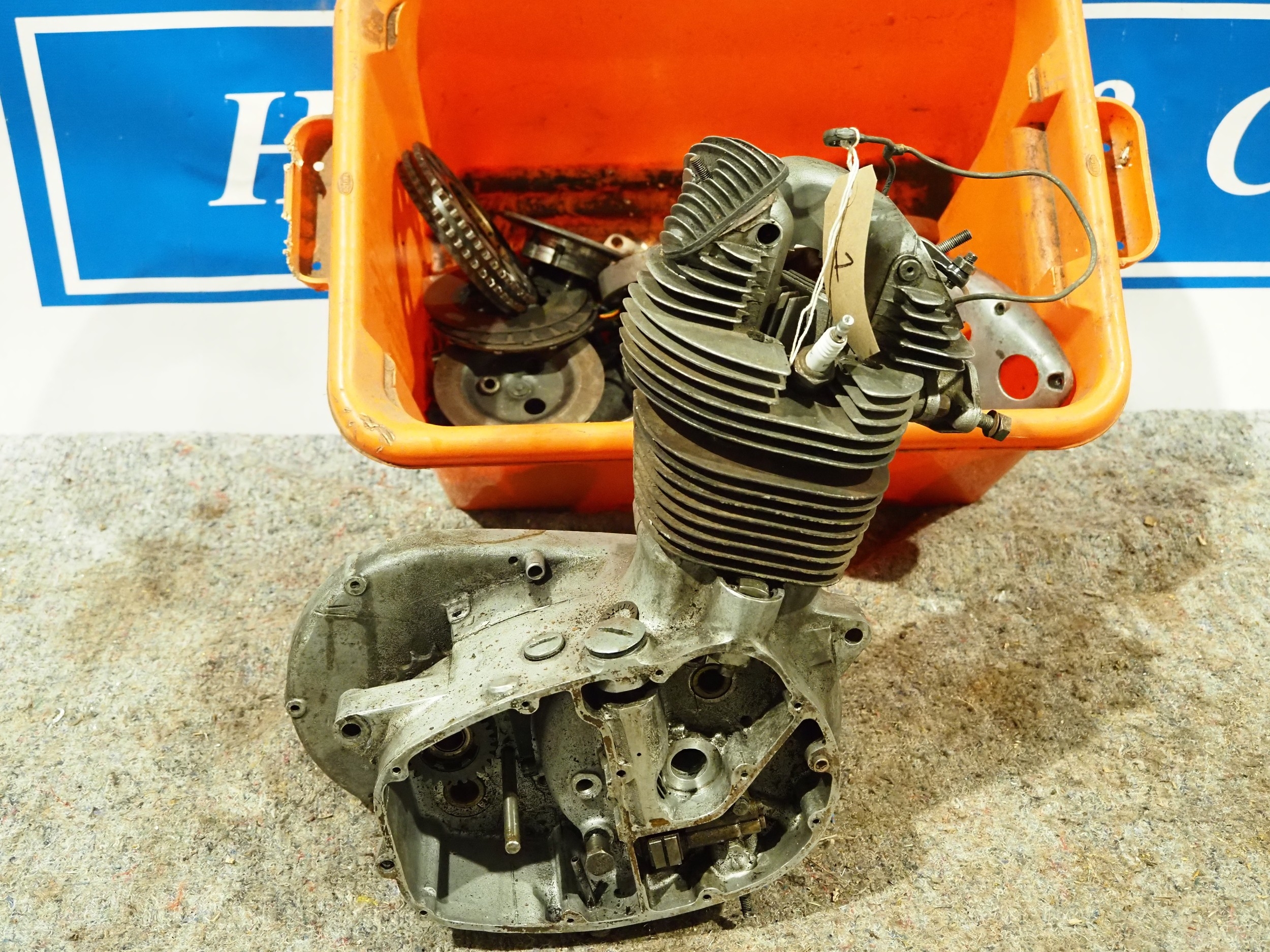 Triumph Mountain Cub engine project with spare head and barrel. Engine ...