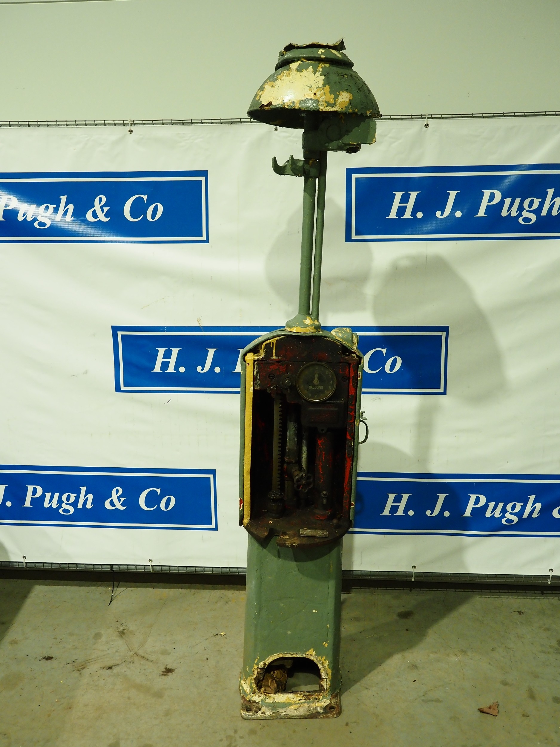Vintage Skeleton petrol pump for restoration