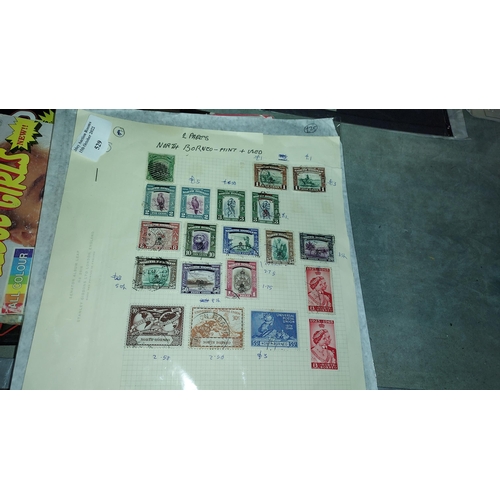 2 Pages Of North Borneo Stamps
