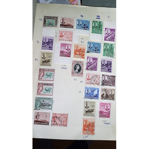 2 Pages Of North Borneo Stamps