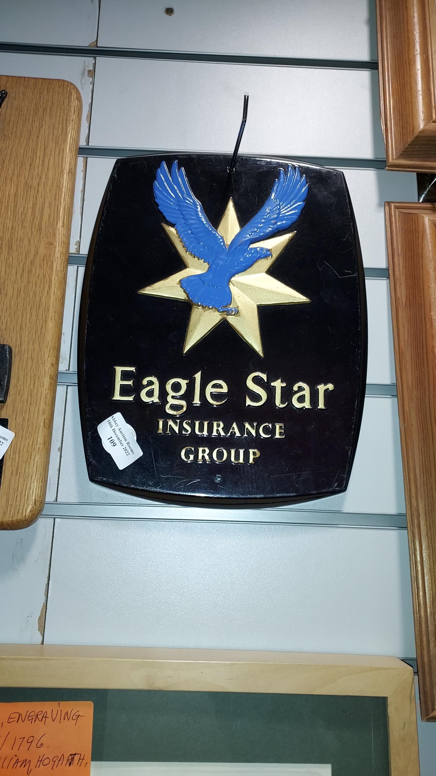 1970S Eagle Star Insurance Plaque