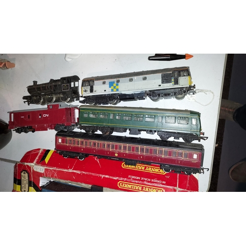 Hornby GWR Coach In Box, 2 Triang Carriages And Wagon, Hornby Carriage ...