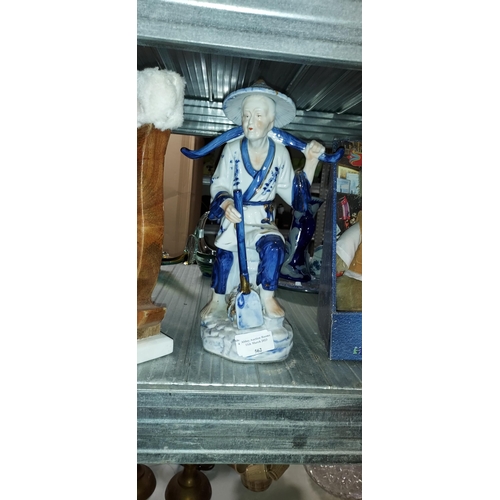 Porcelain Chinese Man Figurine