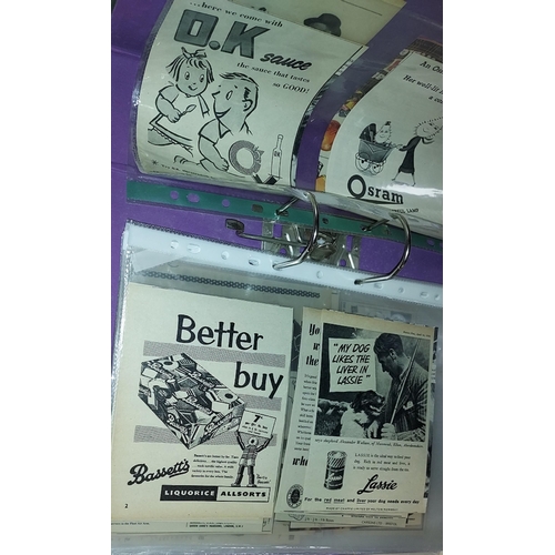 Folder Of Advertising Cut Outs