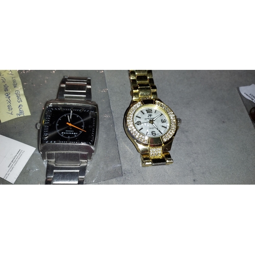 2 Men'S Quartz Watches Andre Francois, Identity London Both Working ...