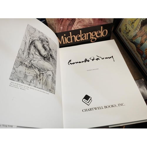 2 Large Books On Leonardo Da Vinci & Michael Angelo