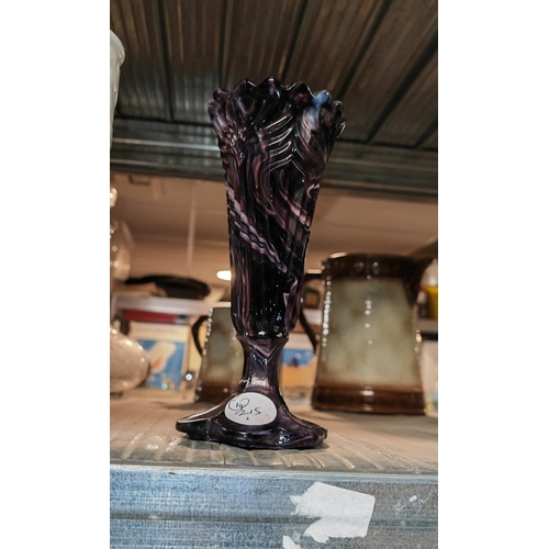 Victorian Slag Glass Vase Circa 1880-1900