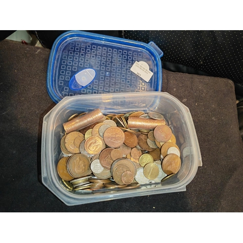 Tub Of Assorted Coins