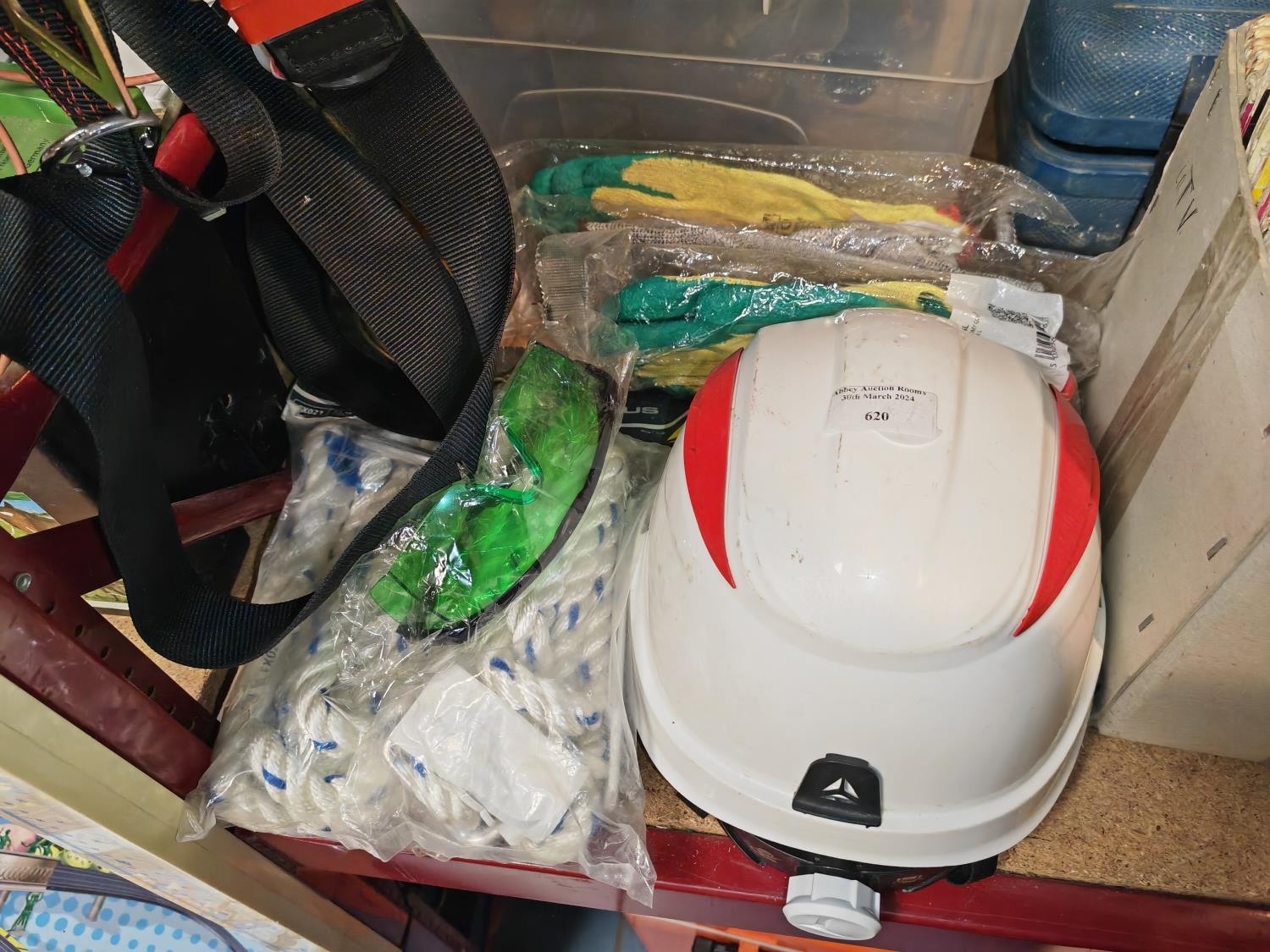 2 Safety Harnesses With 2 Safety Cords Still In Packaging, Hard Hat ...