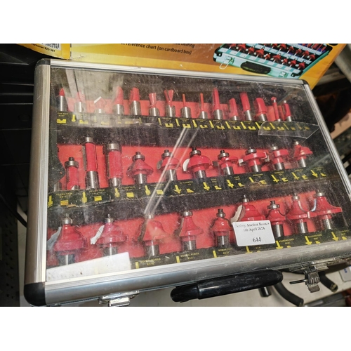 35Pc Router Bit Set In Alluminum Case Unused