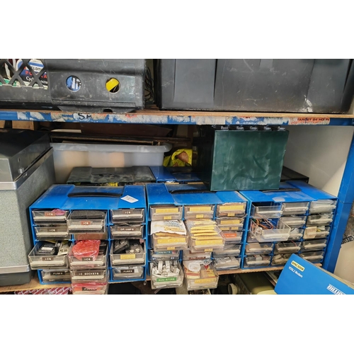 7 Plastic Storage Draws Of Electronic Spares