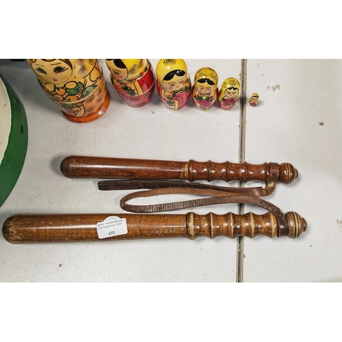 Pair Of Antique Truncheons