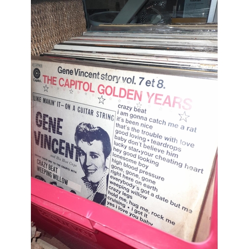 Box Of Approx 75 Vinyl Lp Records Inc. 50'S, 60'S, Music
