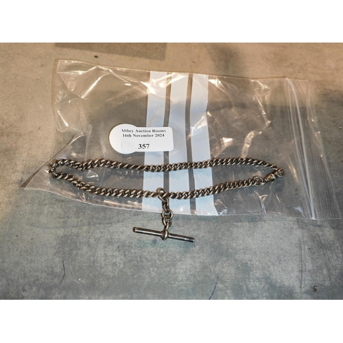 Silver Fob Chain With T Bar