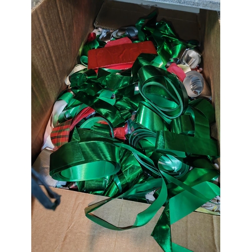 Large Box Of Assorted Loose Ribbons