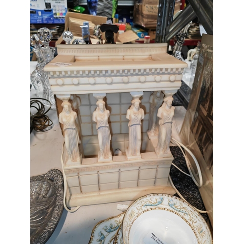 Erechtien Night Light Greek Temple Of Athena Caryathid