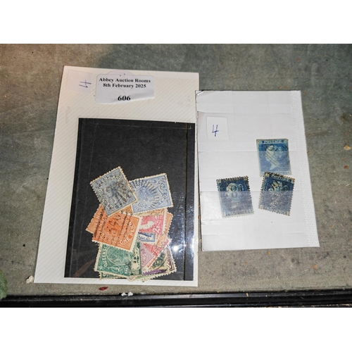 3 Queen Victoria Two Pence Blue Stamps Plus A Selection Of Victoria ...