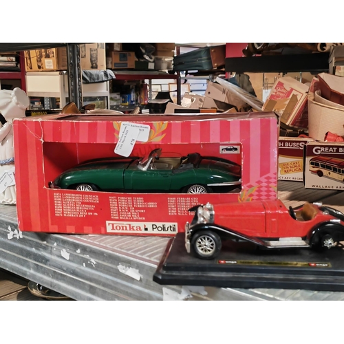 Boxed Tonka Jaguar E-Type 1:16 Scale Plus A Burago Mercedes Benz Ssk ...