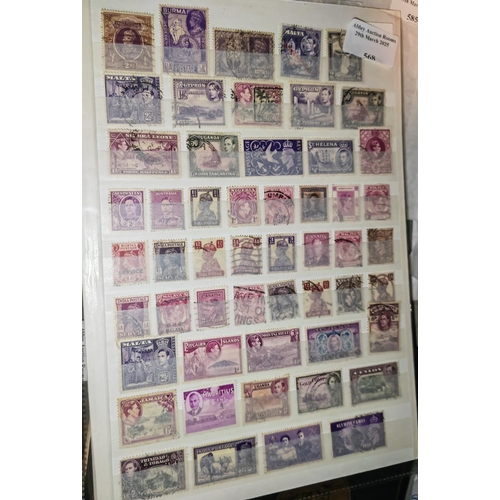 Page Of Purple George V1 Stamps