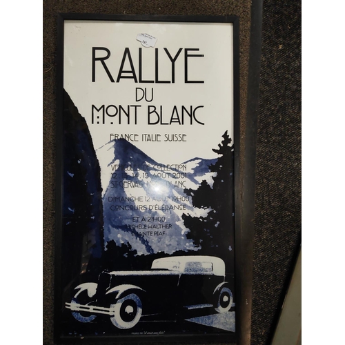 Framed Original Swiss Classic Car Rally Poster