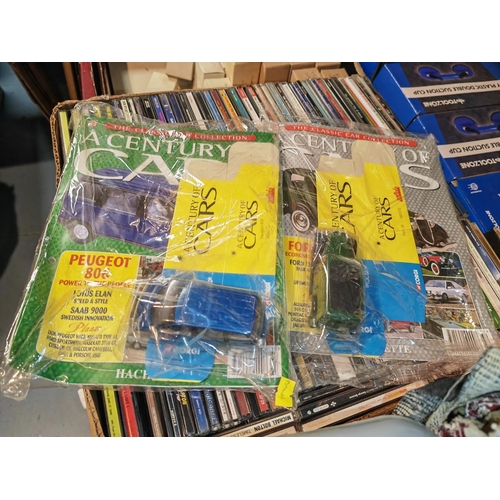 Selection Of Atlas Corgi Diecast Cars With Magazines