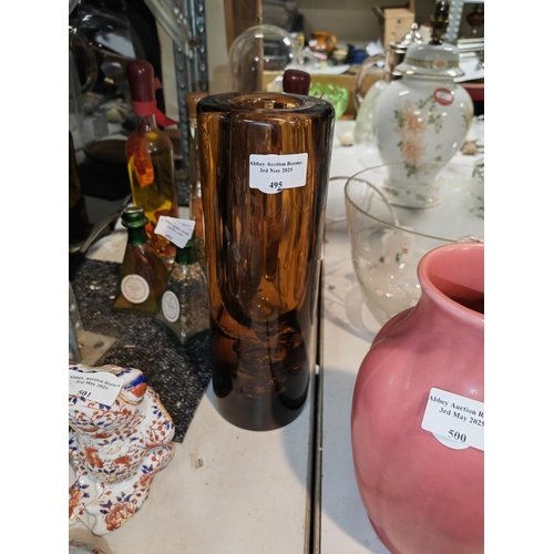 Jan Beranek Glass Vase By Beranek Glass Circa 1930'S