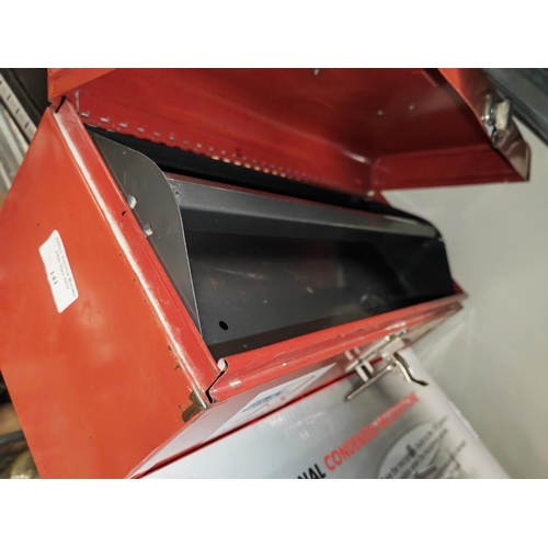 Red Metal Mechanics Tool Box With Insert