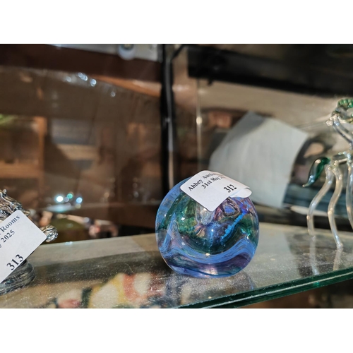 Caithness Paperweight Moon Crystal Marked To Base