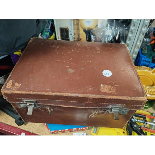 Leather Bound Box With 4 Drawers