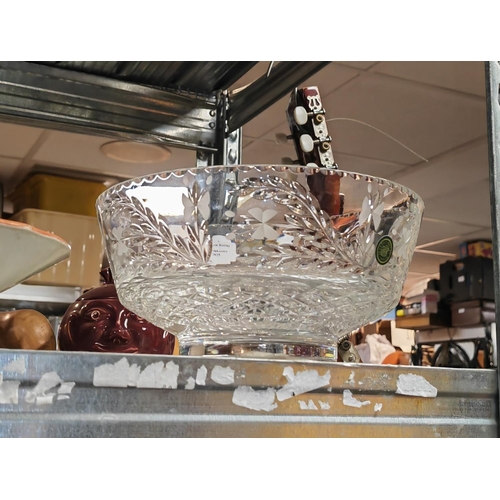 Mid Century Cut Crystal Footed Bowl 23Cm Dia 11Cm Deep Royal Welsh Crystal