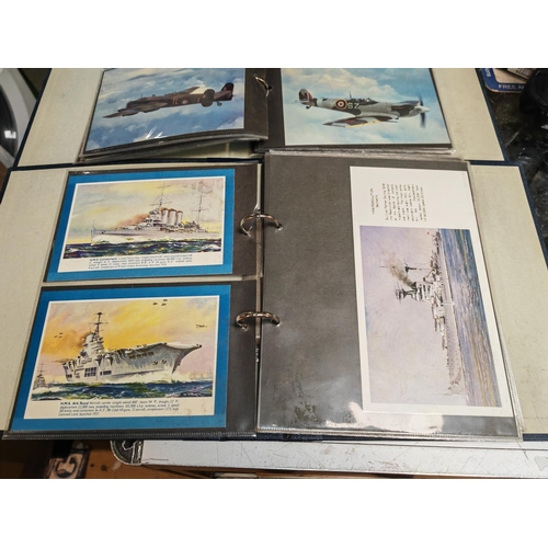 2 Albums Of Postcards One Ship One Aircraft