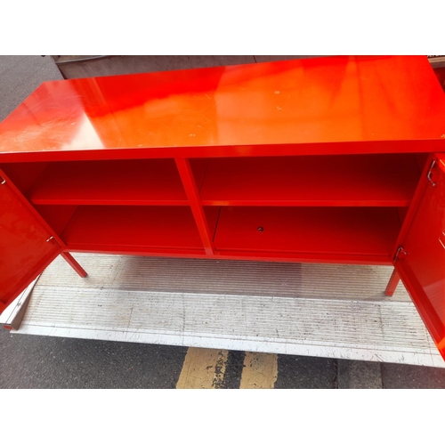 Red Metal 2 Door Cupboard