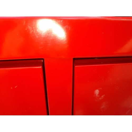 Red Metal 2 Door Cupboard