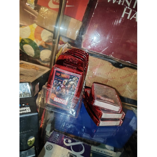 9 Unused Packs Of Marvel Top Trump Card Packs
