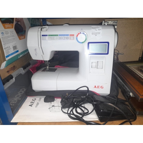 Aeg 11227 Lcd Screen Sewing Machine With All Leads Instructions In ...