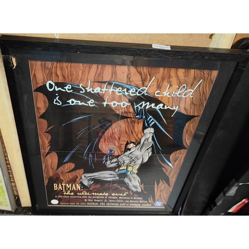 Framed Batman Dc Comics Advertising Poster