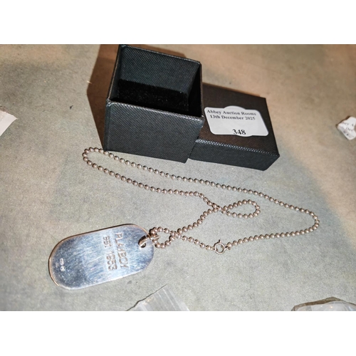 Silver Playboy Pendant On Chain Weights Approx. 28.4gms