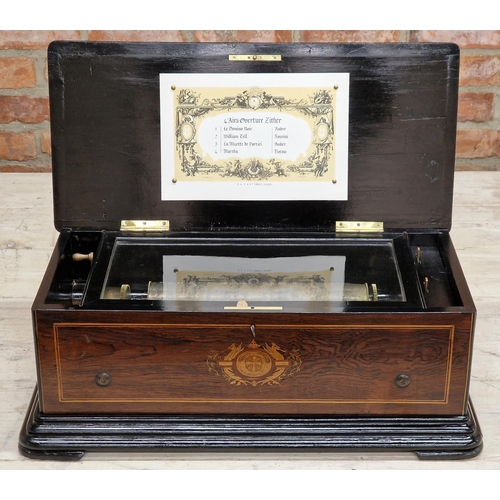 Good 19th century PVF 4 Airs Overture / Ouverture Zither music box ...