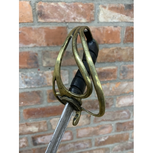 19th century French light cavalry sword with curved fullered blade ...